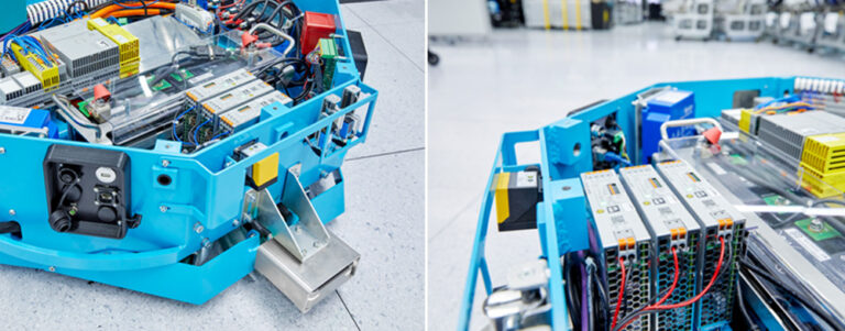 Loaded, blue and just-in-time - AGV solutions from Phoenix Contact - PLCnext Technology Use Case